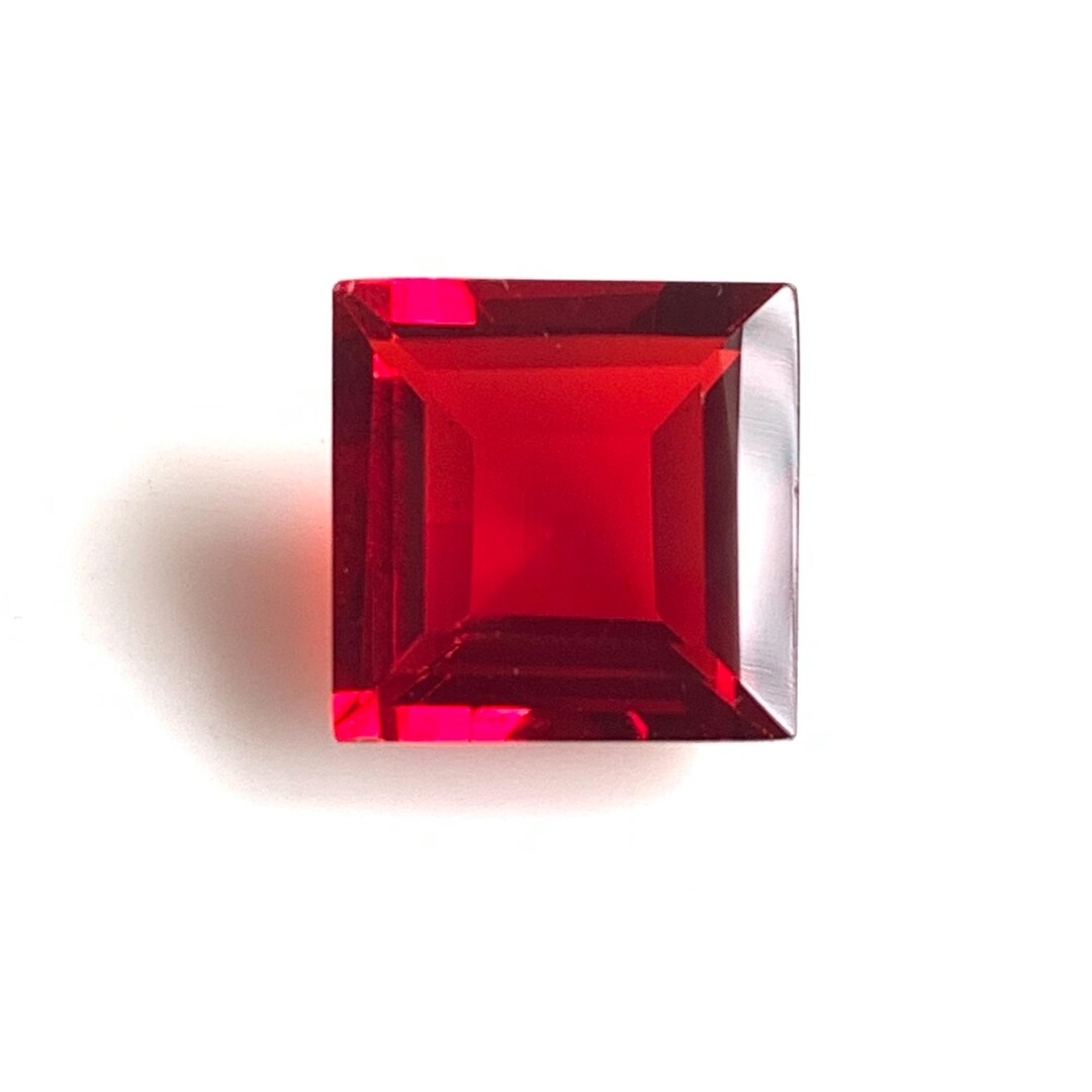 10mm Square Cut Ruby Gemstone: AAA Quality Loose Stone - Etsy