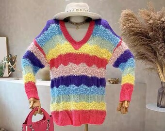 Rainbow Jumper Pattern - Etsy UK