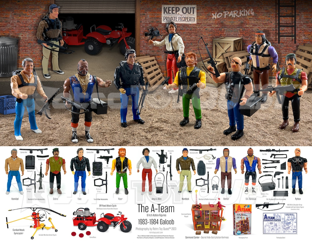 The A-team 6 INCH Action Figures Reference Print original 1983-84 Toy ...