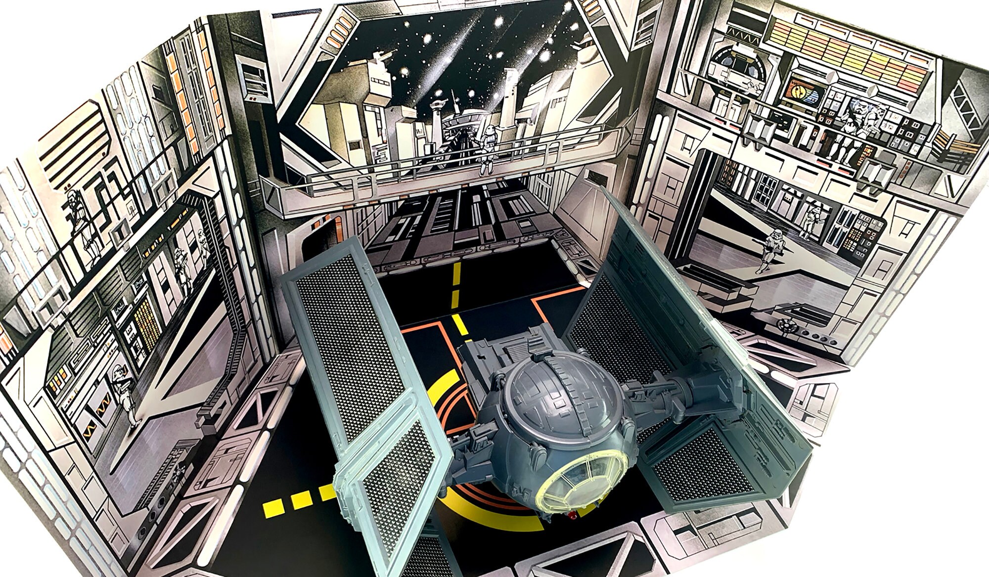 Death Star Print for Action Figure Display 30 X 23 Reproduction Print ...