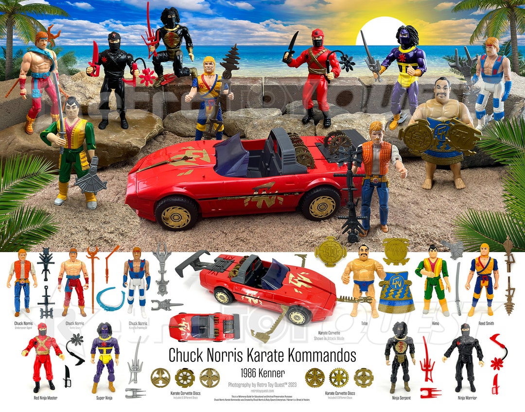 Chuck Norris Karate Kommandos Action Figures Reference Print original ...
