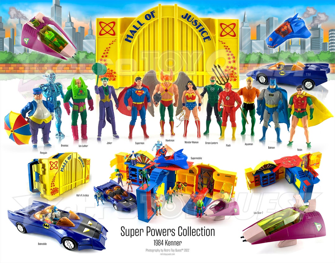 Super Powers Action Figures Reference Print original 1984 Toy Line - Etsy