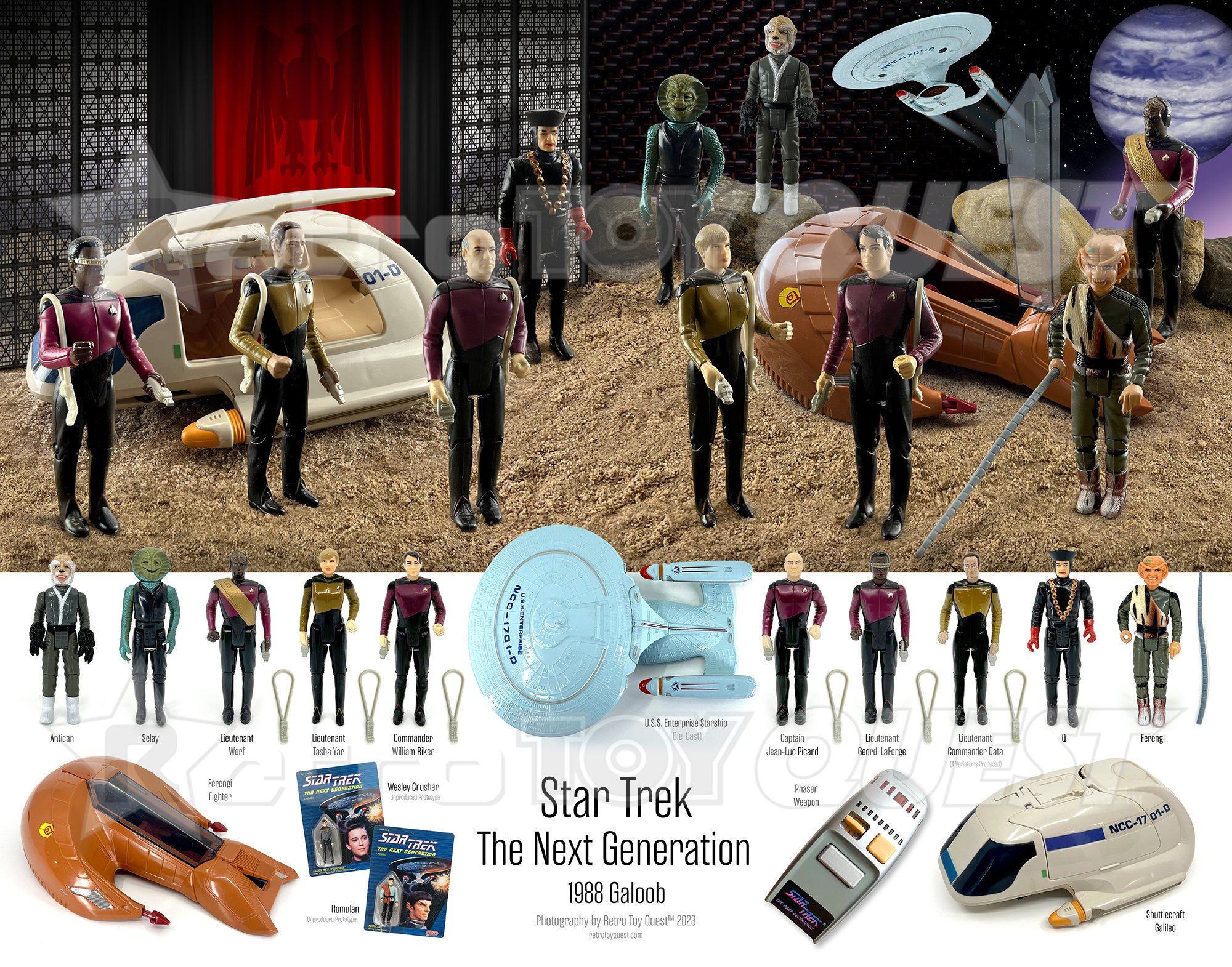 Star Trek: the Next Generation Action Figures Reference Print original ...