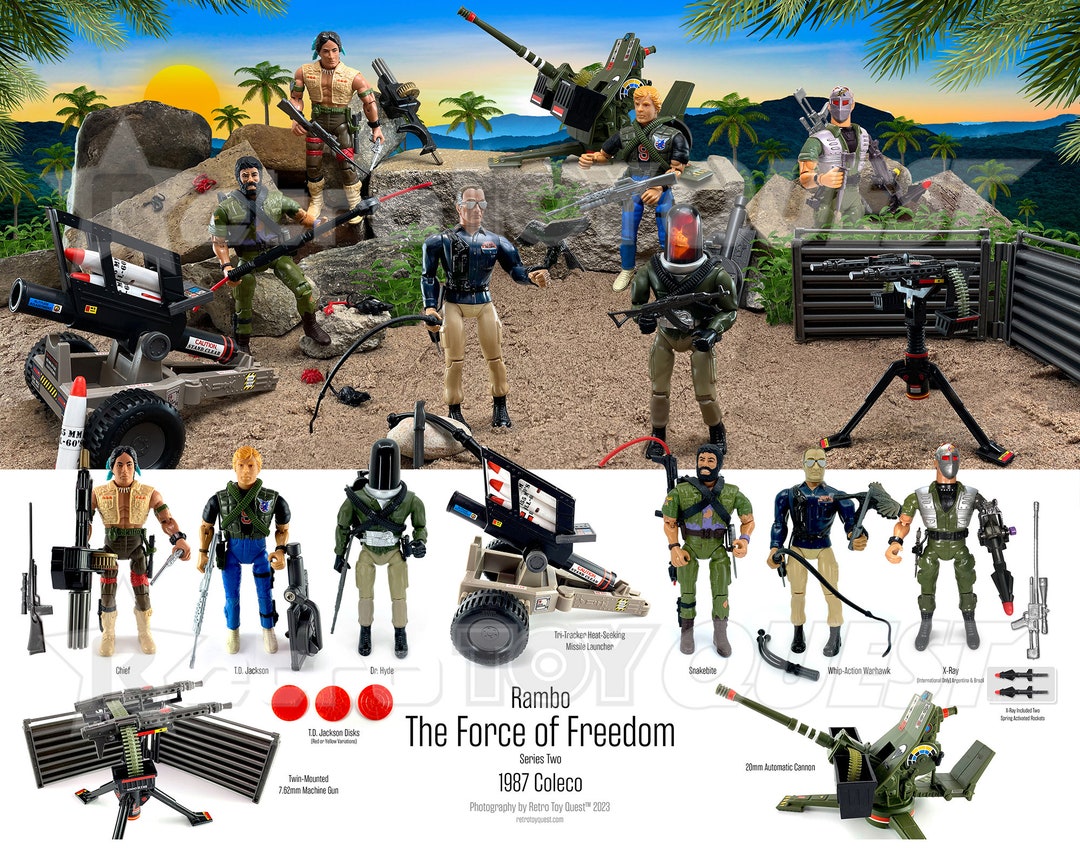 Rambo the Force of Freedom Series 2 Action Figures Reference Print ...