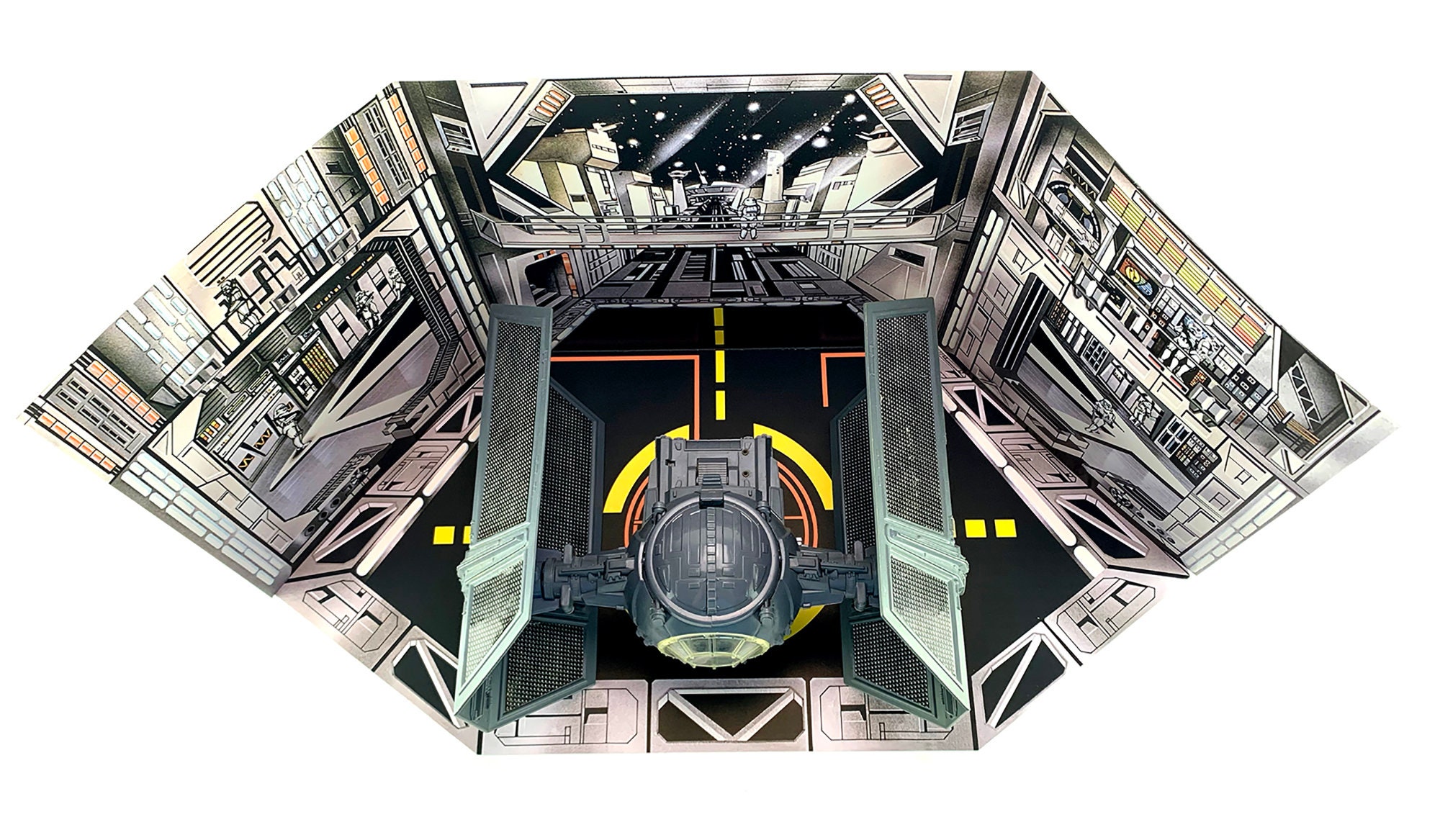 Death Star Print for Action Figure Display 30 X 23 Reproduction Print ...