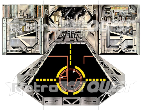 Death Star Print for Action Figure Display 30 X 23 - Etsy