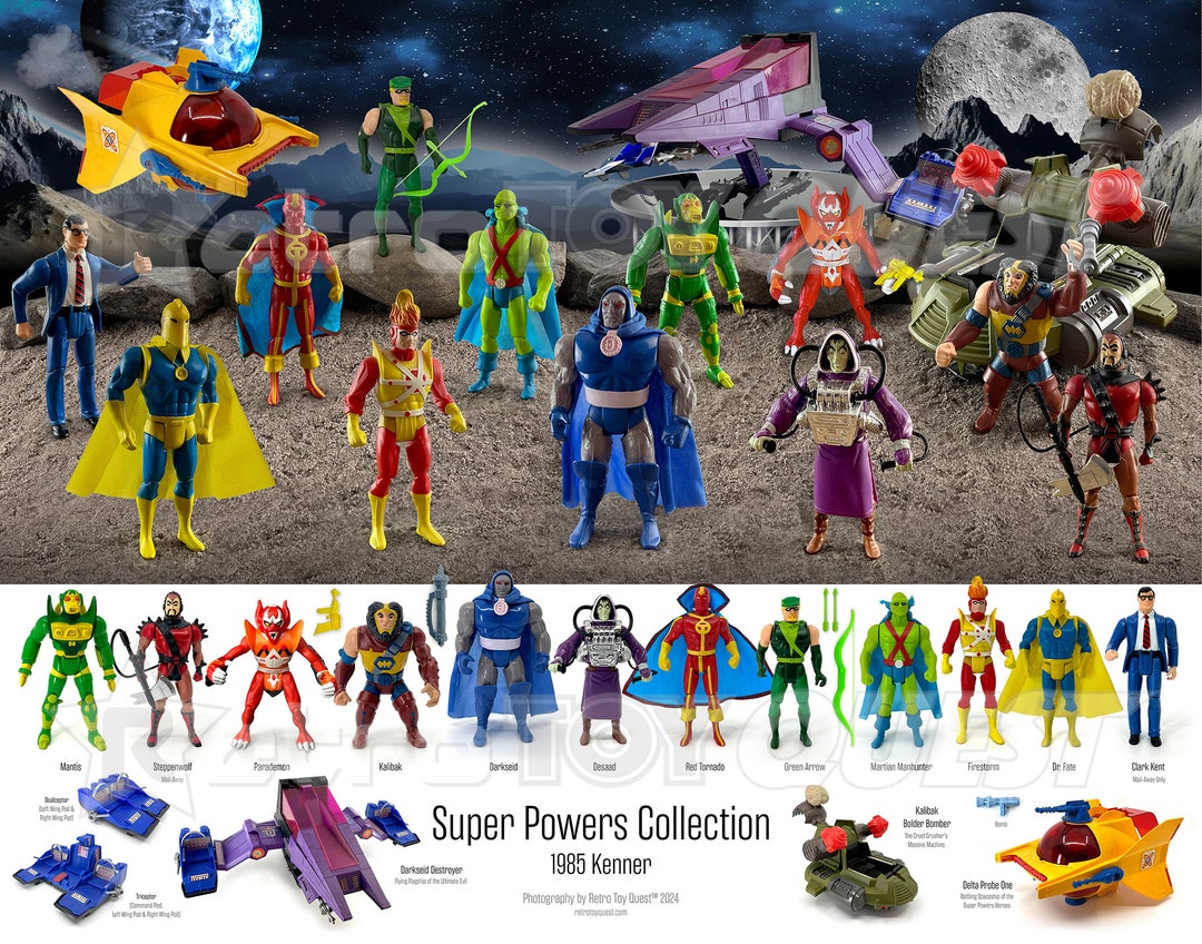 Super Powers Action Figures Reference Print original 1985 Toy Line - Etsy