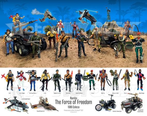 Rambo the Force of Freedom Action Figures Reference Print - Etsy