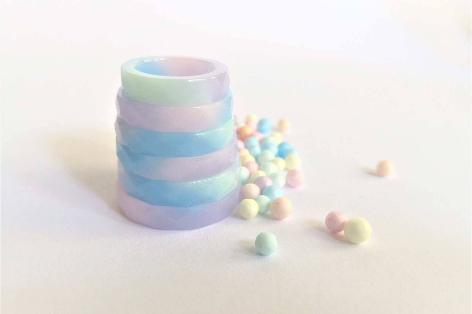 Aesthetic Trendy Resin Ring Best Friend Ring - Etsy