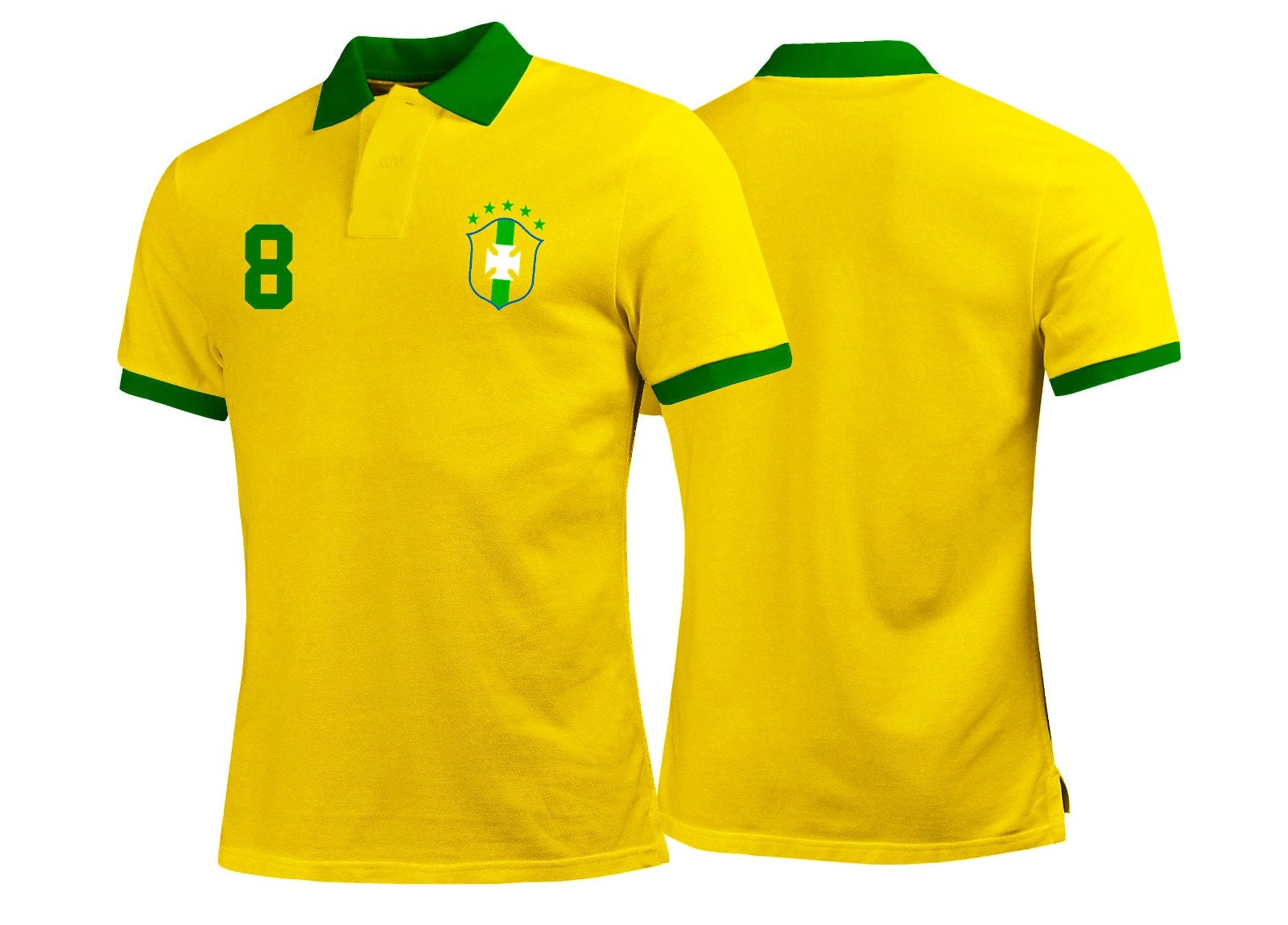 Brazil Football Polo Shirt: Embroidered National Team Soccer Tee - Etsy