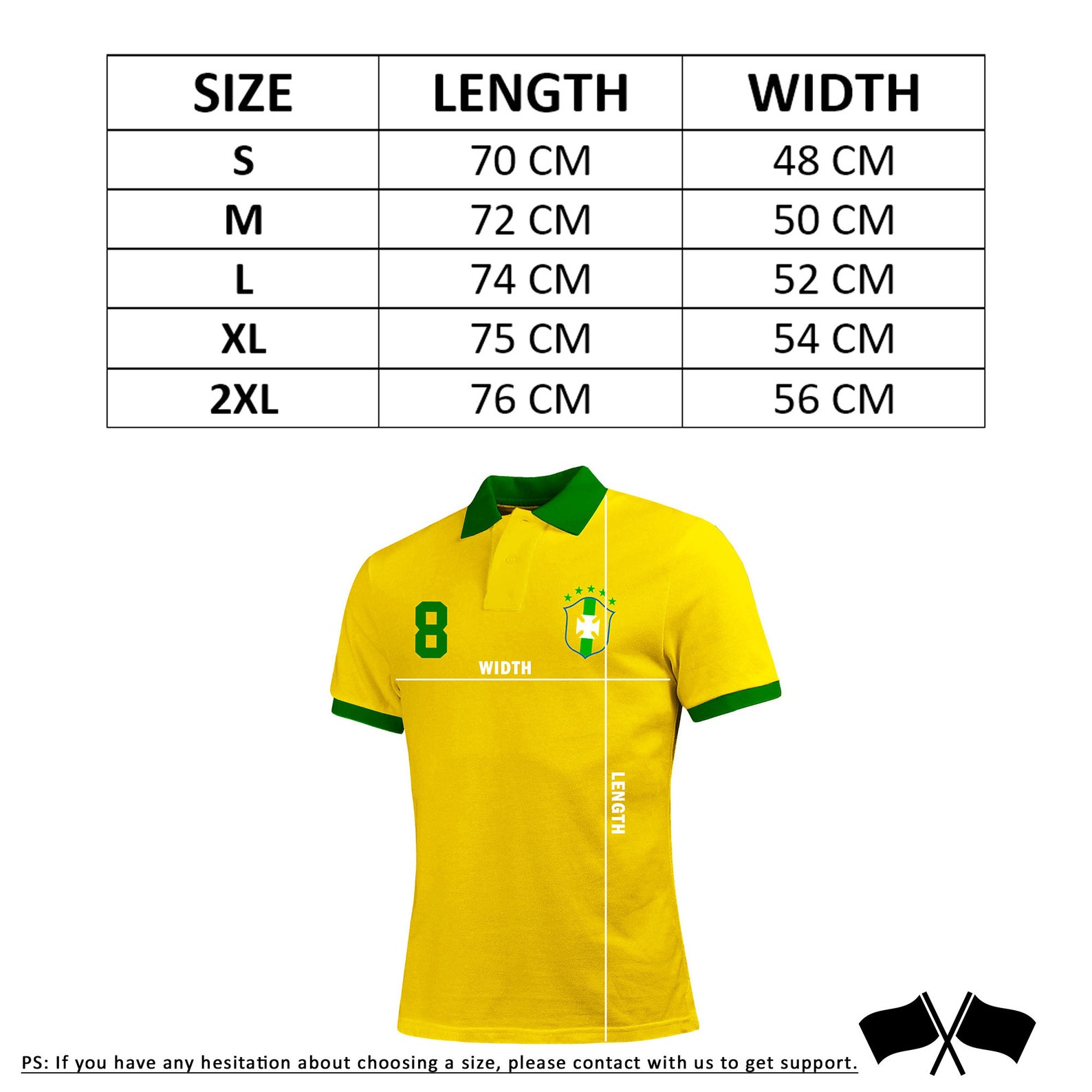 Brazil Polo Shirt Brasil National Football Team T-shirt Brazilian ...