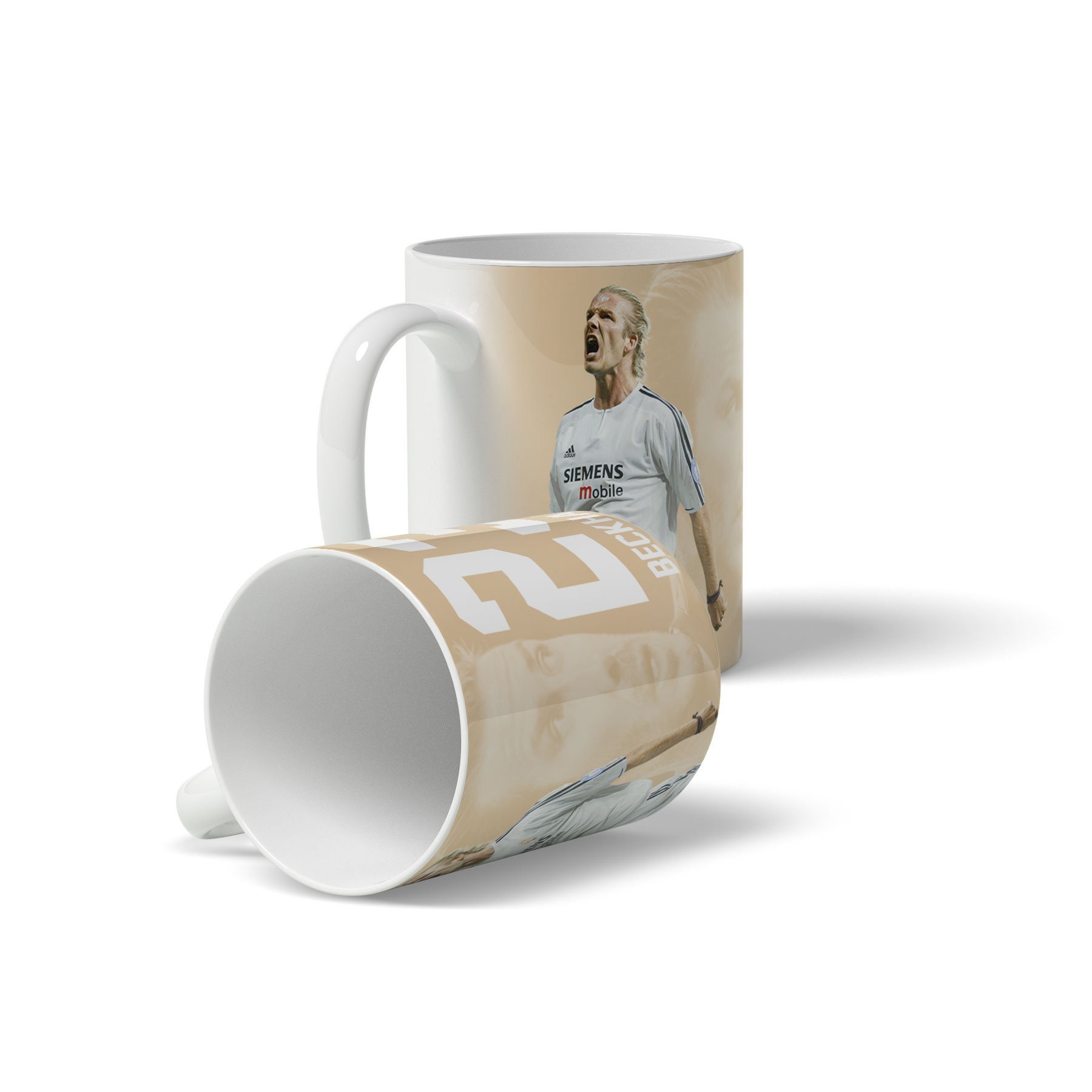 Beckham, David Beckham Mug, Real Madrid, Mug, Football Mug, White ...