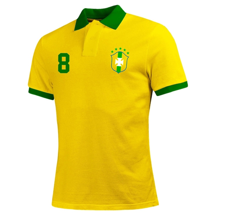 Brazil Football Polo Shirt: Embroidered National Team Soccer Tee - Etsy