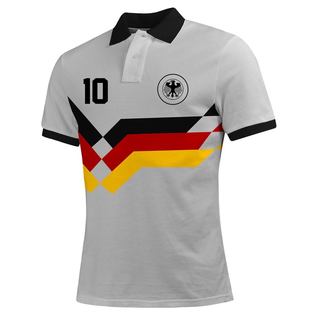 Germany 1990 Soccer Polo Shirt Germany Football Team T-shirt Soccer ...