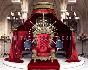 Throne Digital Backdrop, Medieval Fantasy Throne Room, Fantasy Cosplay ...