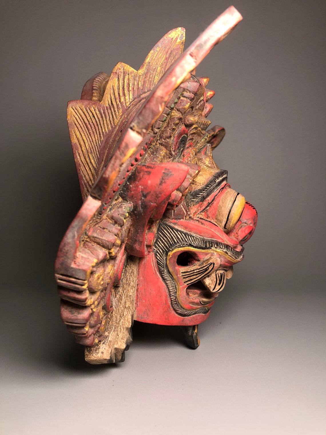 Barong Mask 9.0inch Antique Color Barong Mask Luxury - Etsy