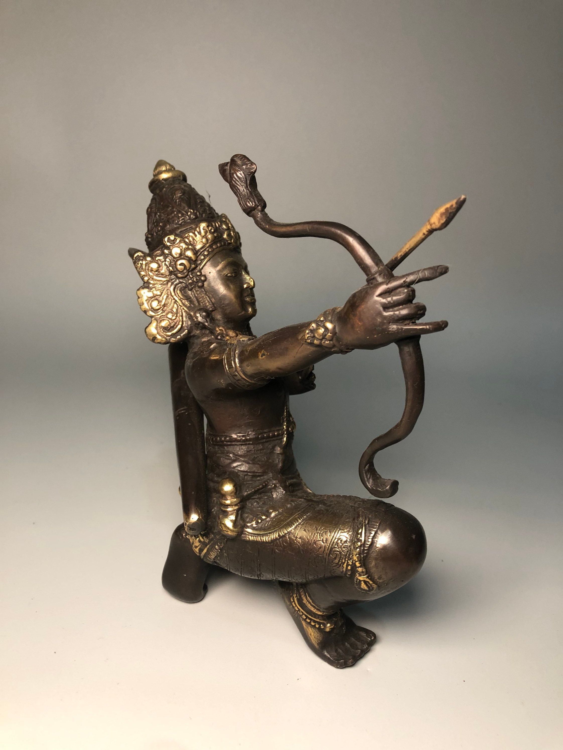 Bronze Arjuna Statue, Vishnu Avatar, Hindu Spiritual Decor - Etsy