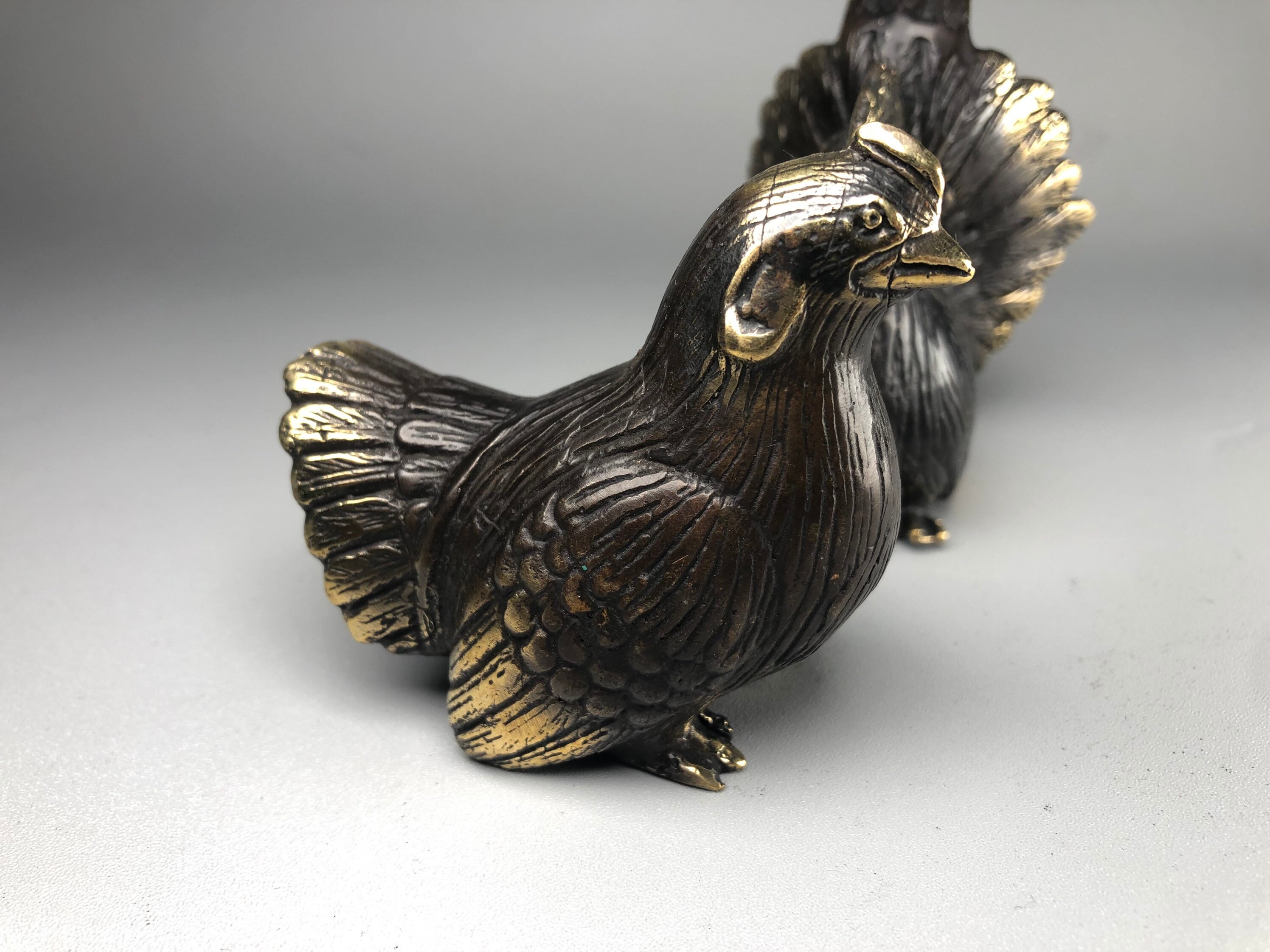 Bronze Chicken Statue, Rooster Bronze , Animal Lover, Home Decor, Bird ...
