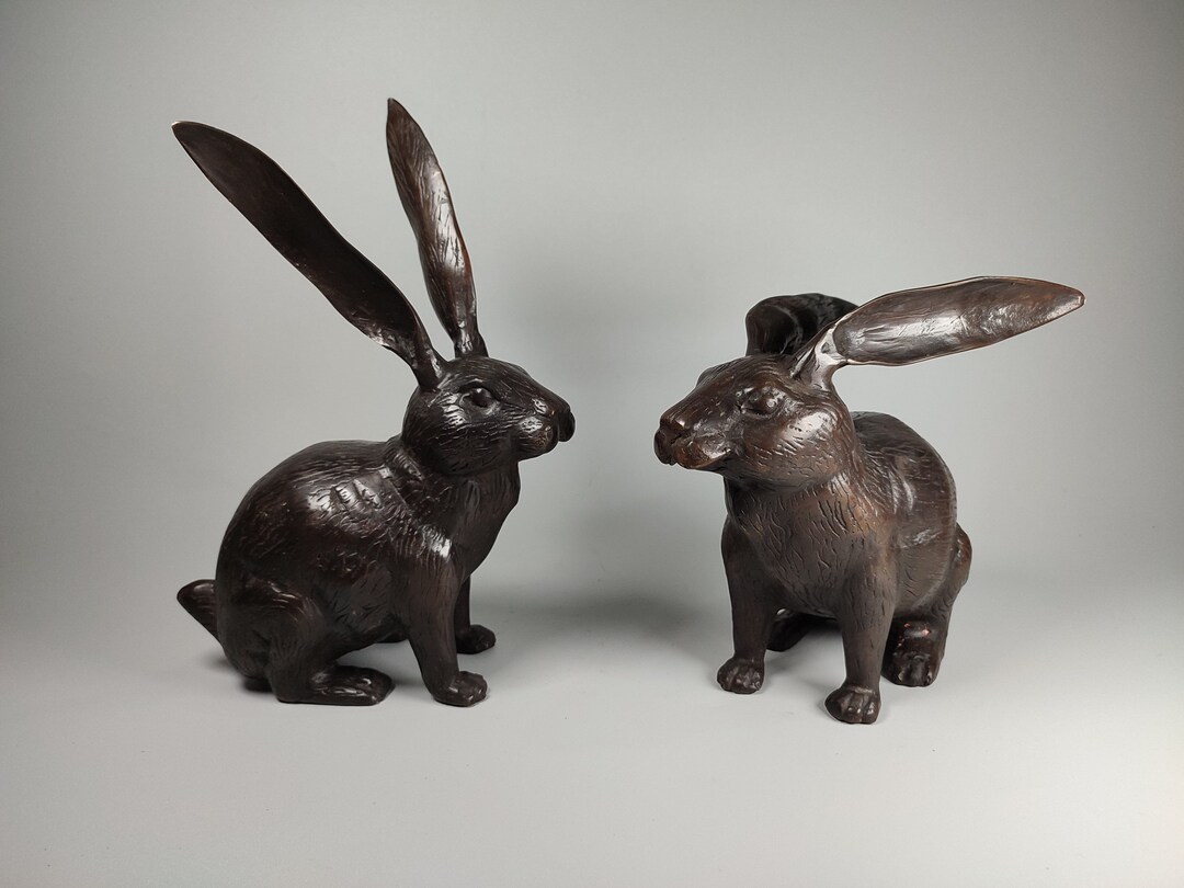 Bronze Rabbit Figurine, Animal Home Decor, Gift - Etsy
