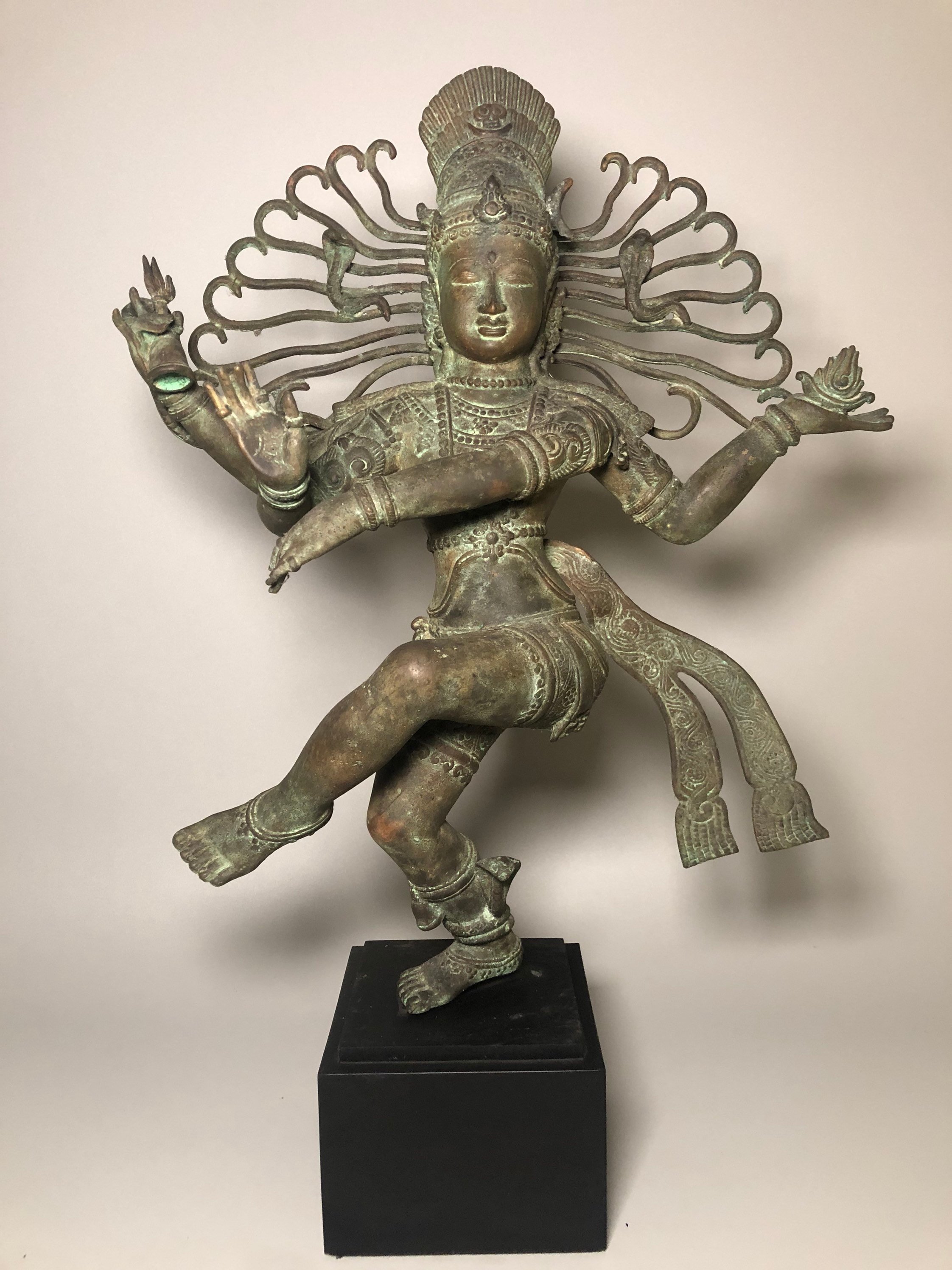 Dance Lord Shiva Nataraja Bronze Statue, Hindu God Figure (25.1 Inch ...