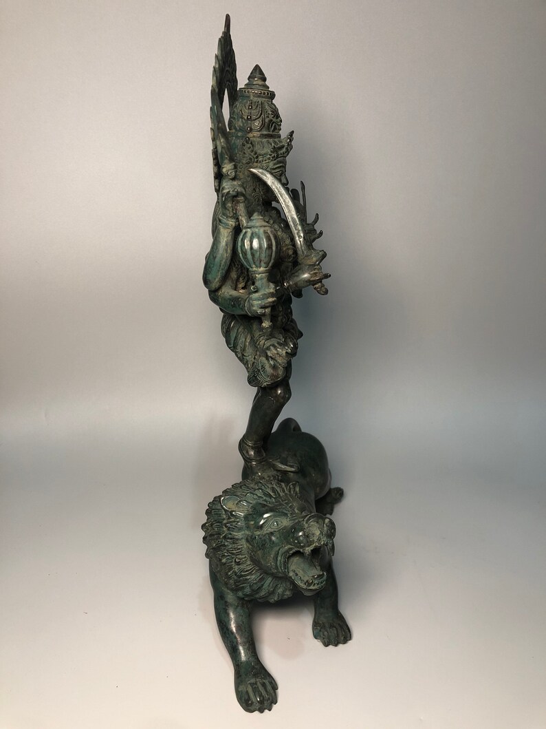 Antique Mahakali Bronze 18.5inch,hindu God,mahakali Statue, Goddess ...