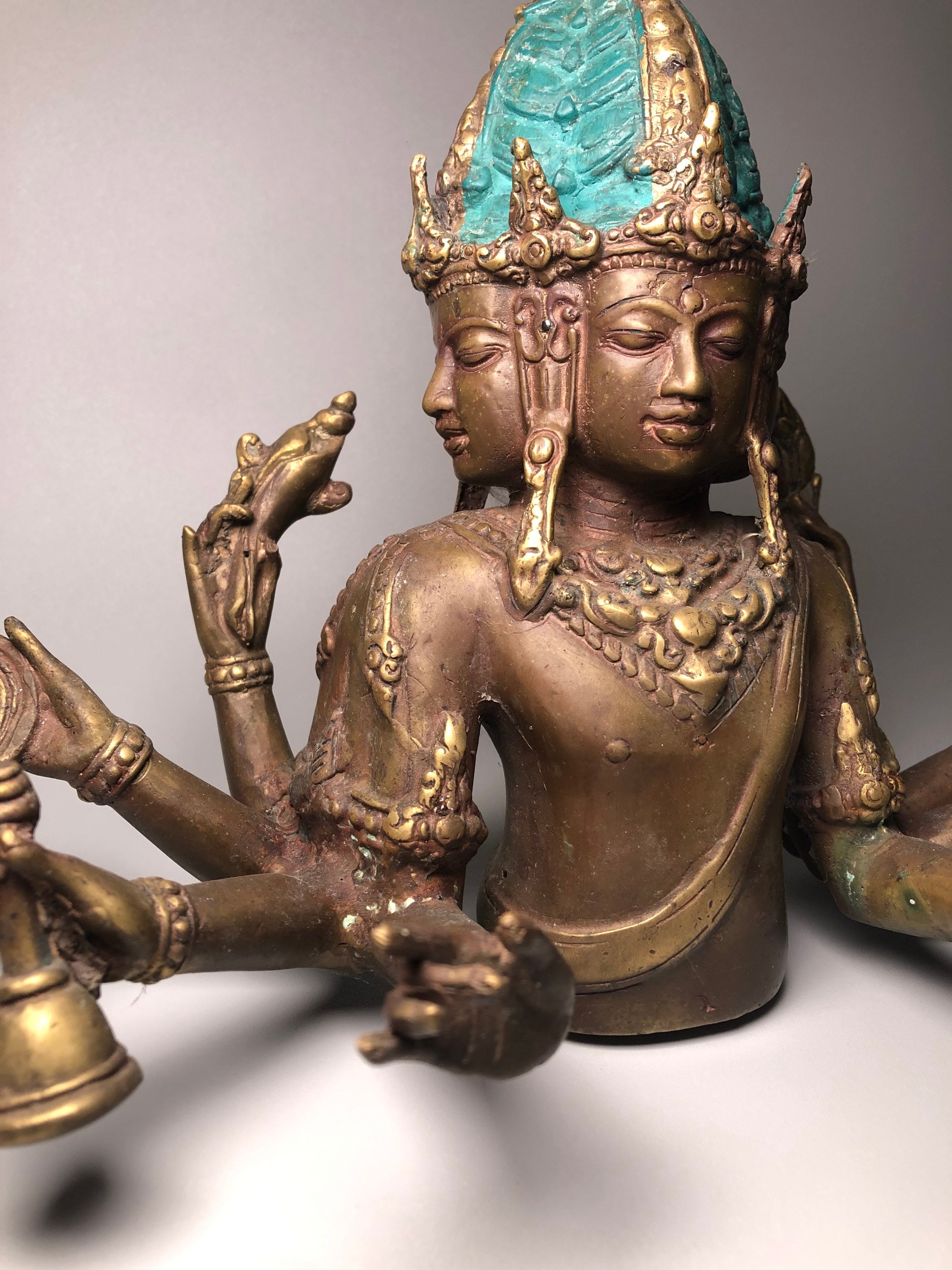 Lord Brahma Bronze Statue,four Face Brahma Statue,lord Figure ...