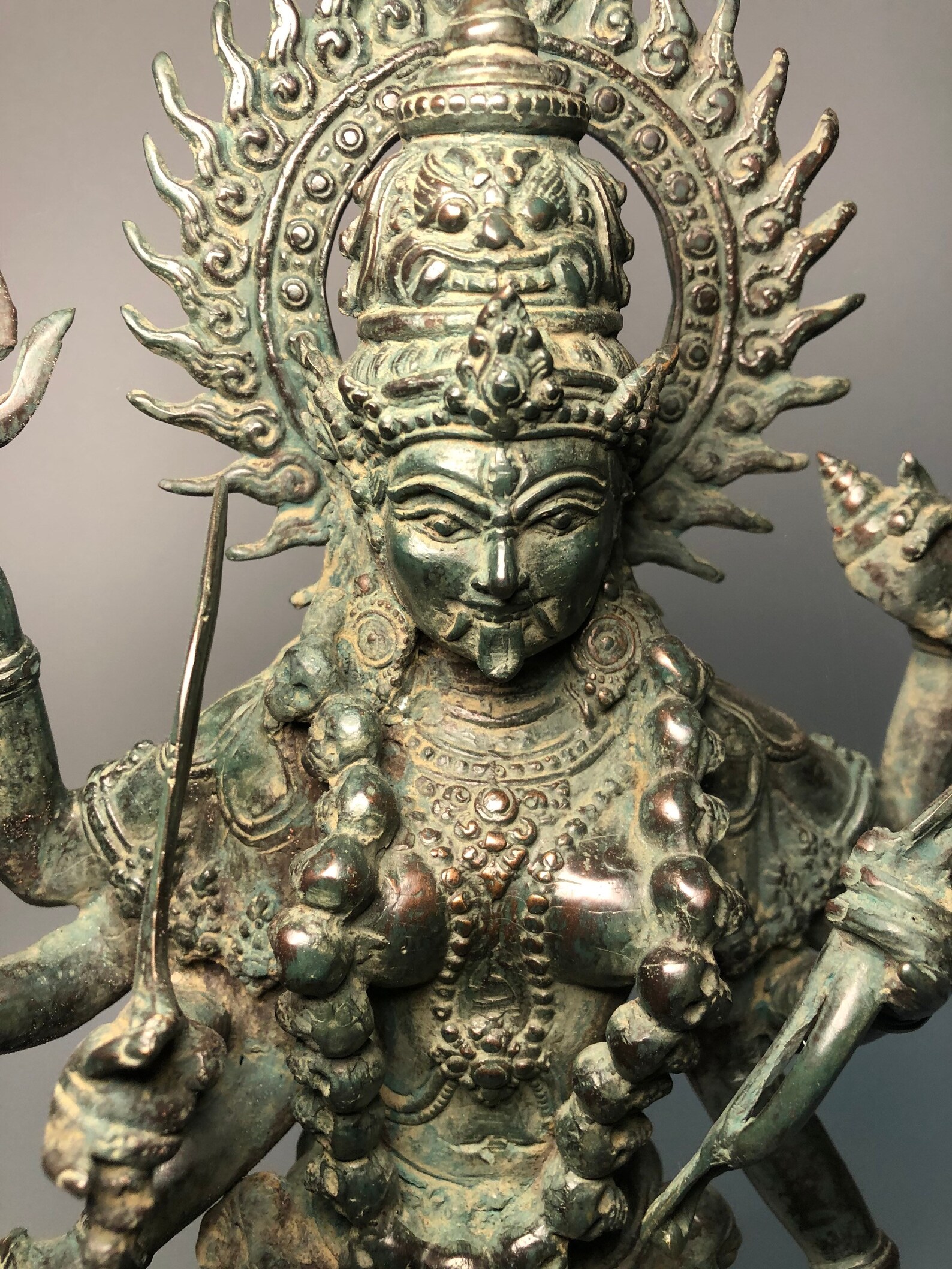 Antique Mahakali Bronze 18.5inch,hindu God,mahakali Statue, Goddess ...