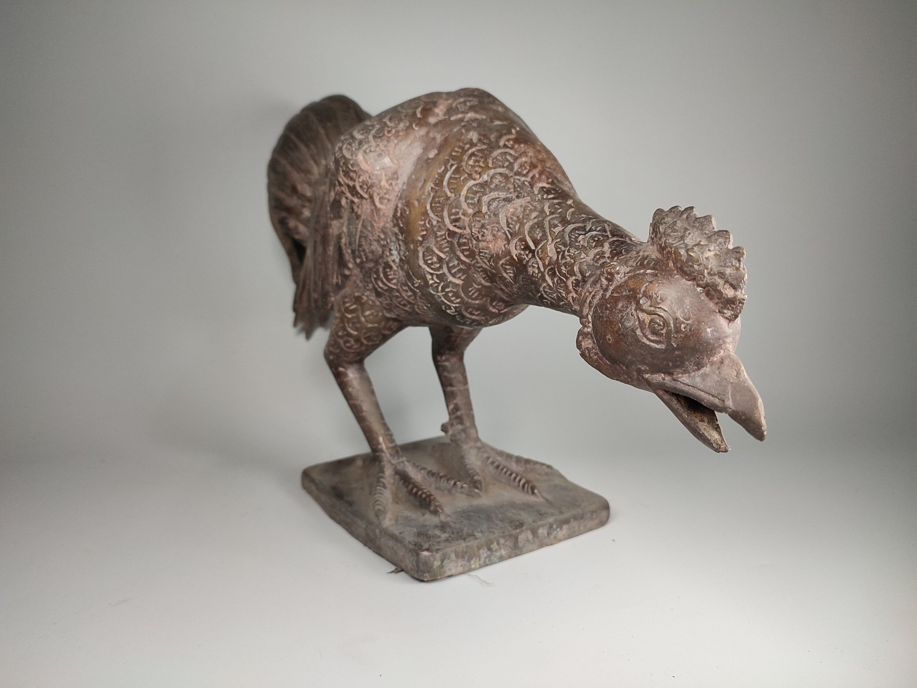 Antique Rooster Bronze Rooster Statue Rooster Figurine Room - Etsy