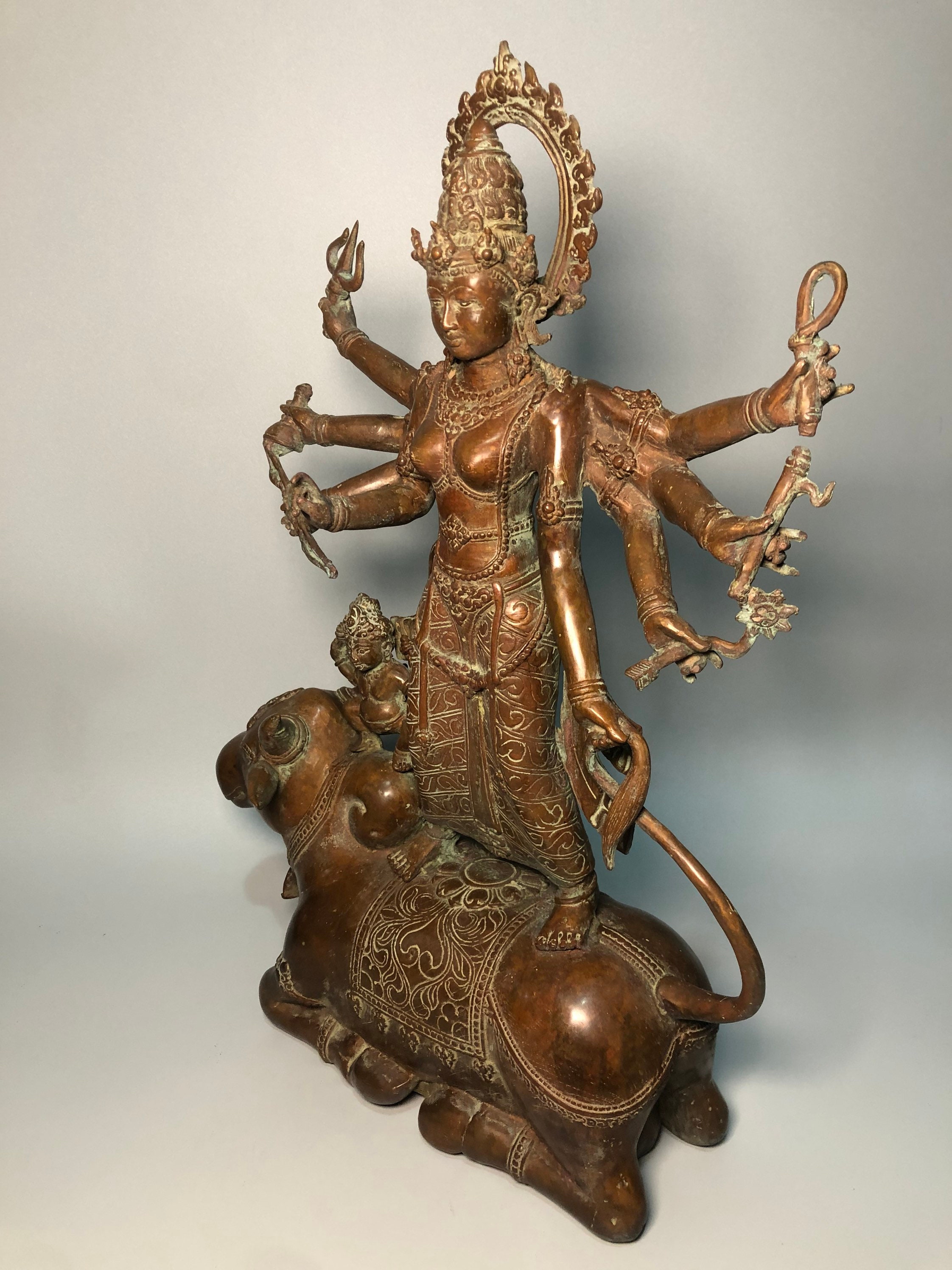 Mahakali Bronze, Hindu God , Kali Statue, Goddess Kali Statue, Parvati ...