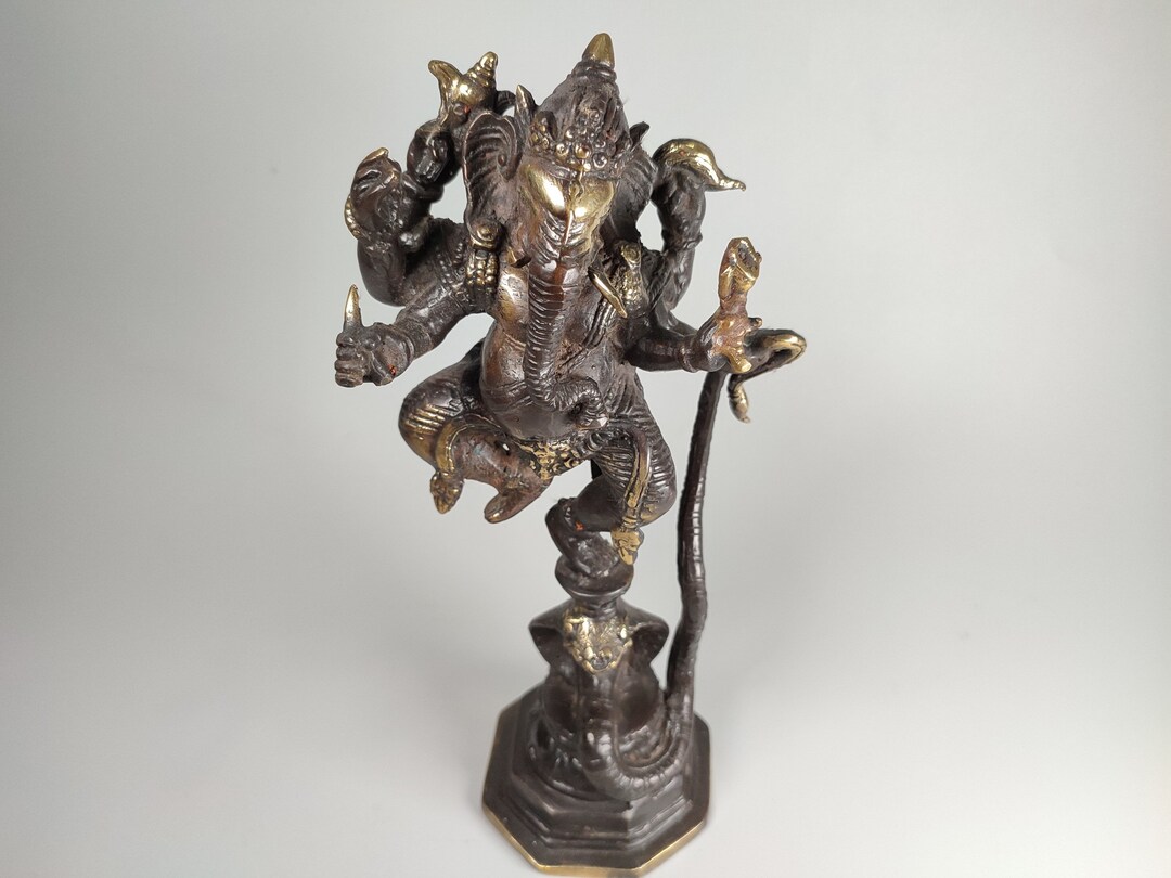 Antique Bronze Ganesha Statue, Javanese Style, Hindu God - Etsy