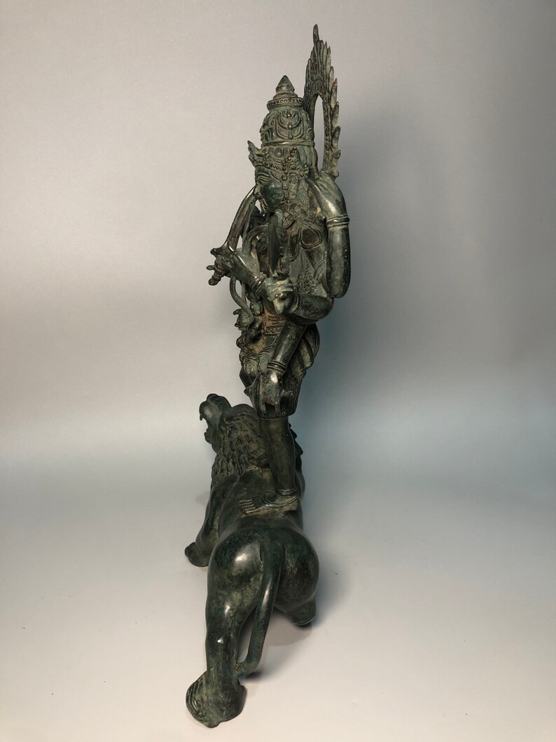 Antique Mahakali Bronze 18.5inch,hindu God,mahakali Statue, Goddess ...