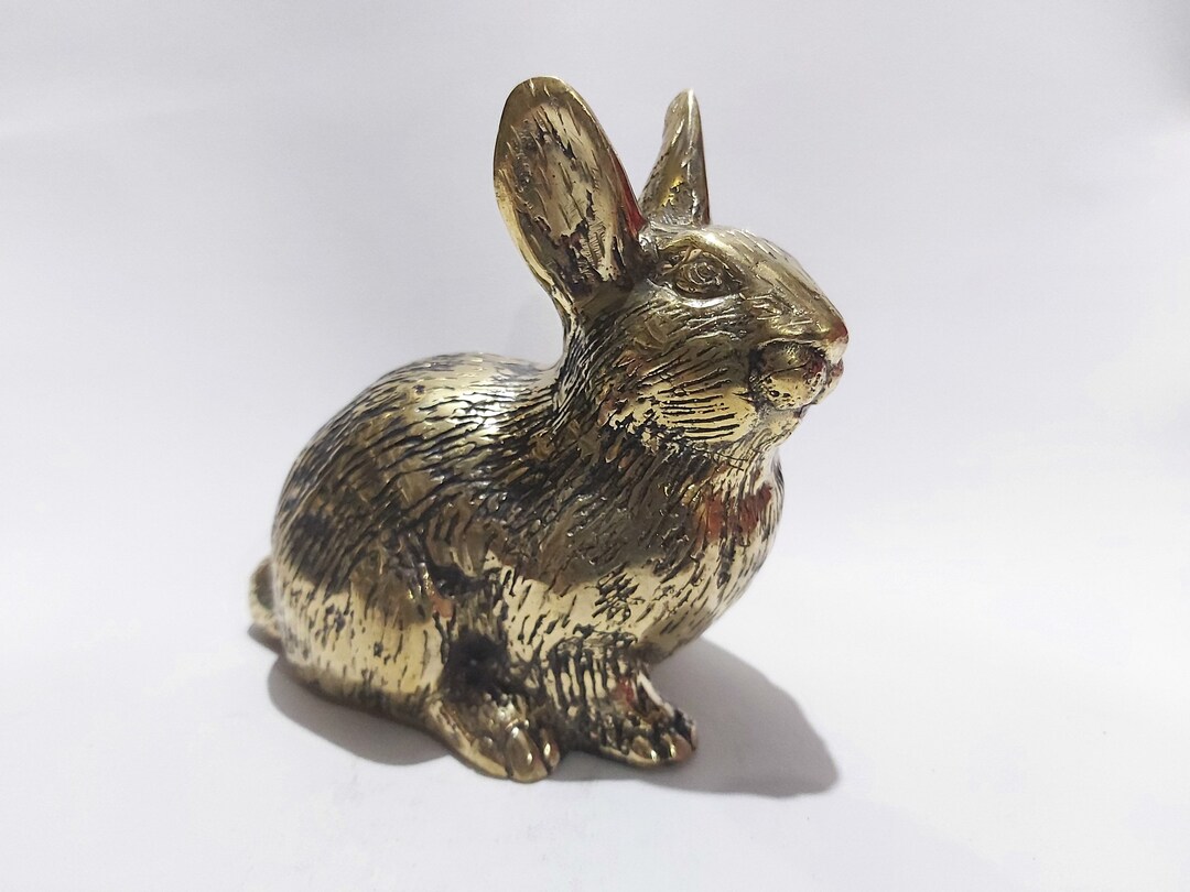 Rabbit Bronze,animal Figurine,home Decore,birthday Gift,animal Brass ...