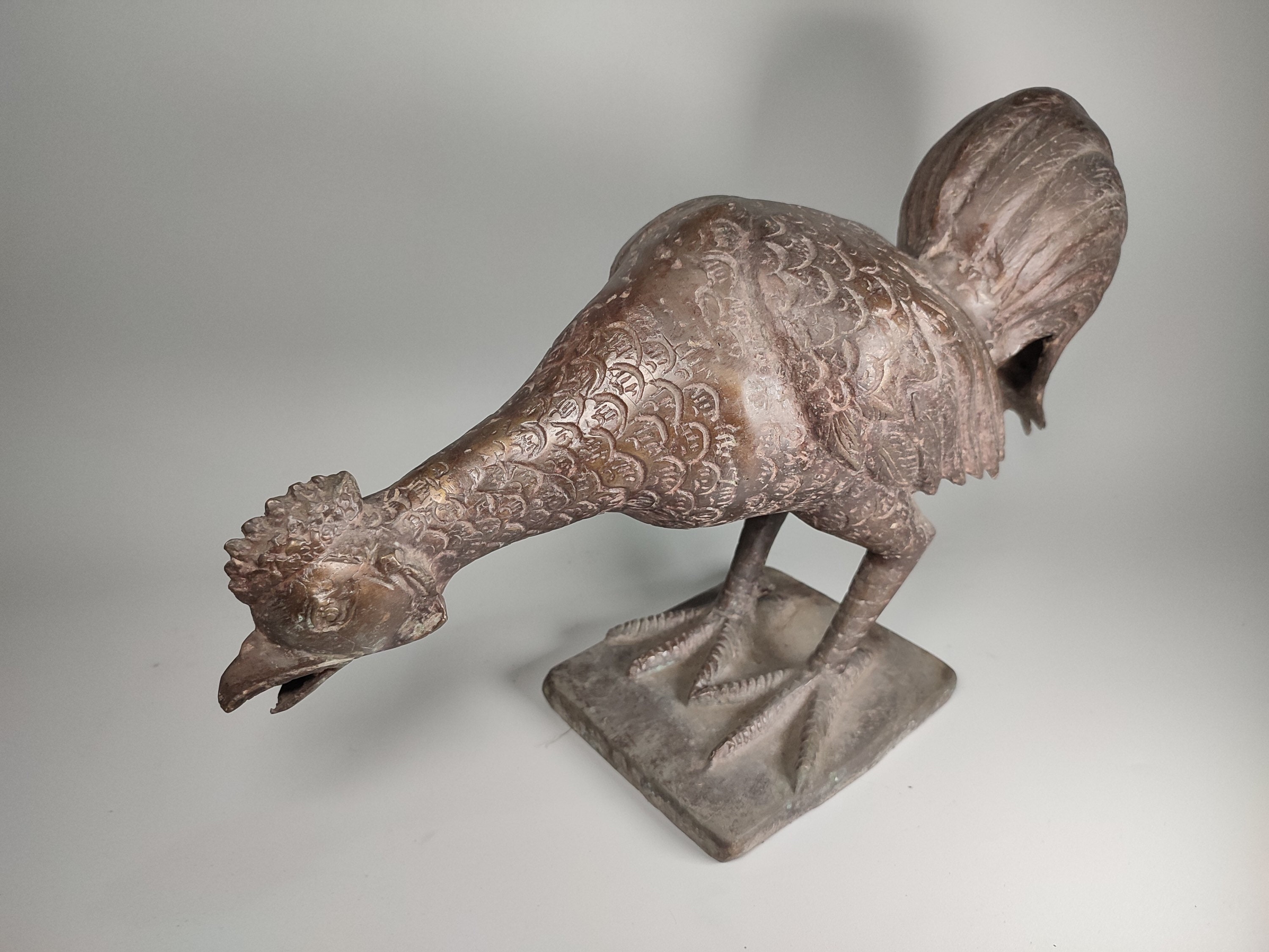 Antique Rooster Bronze Rooster Statue Rooster Figurine Room - Etsy