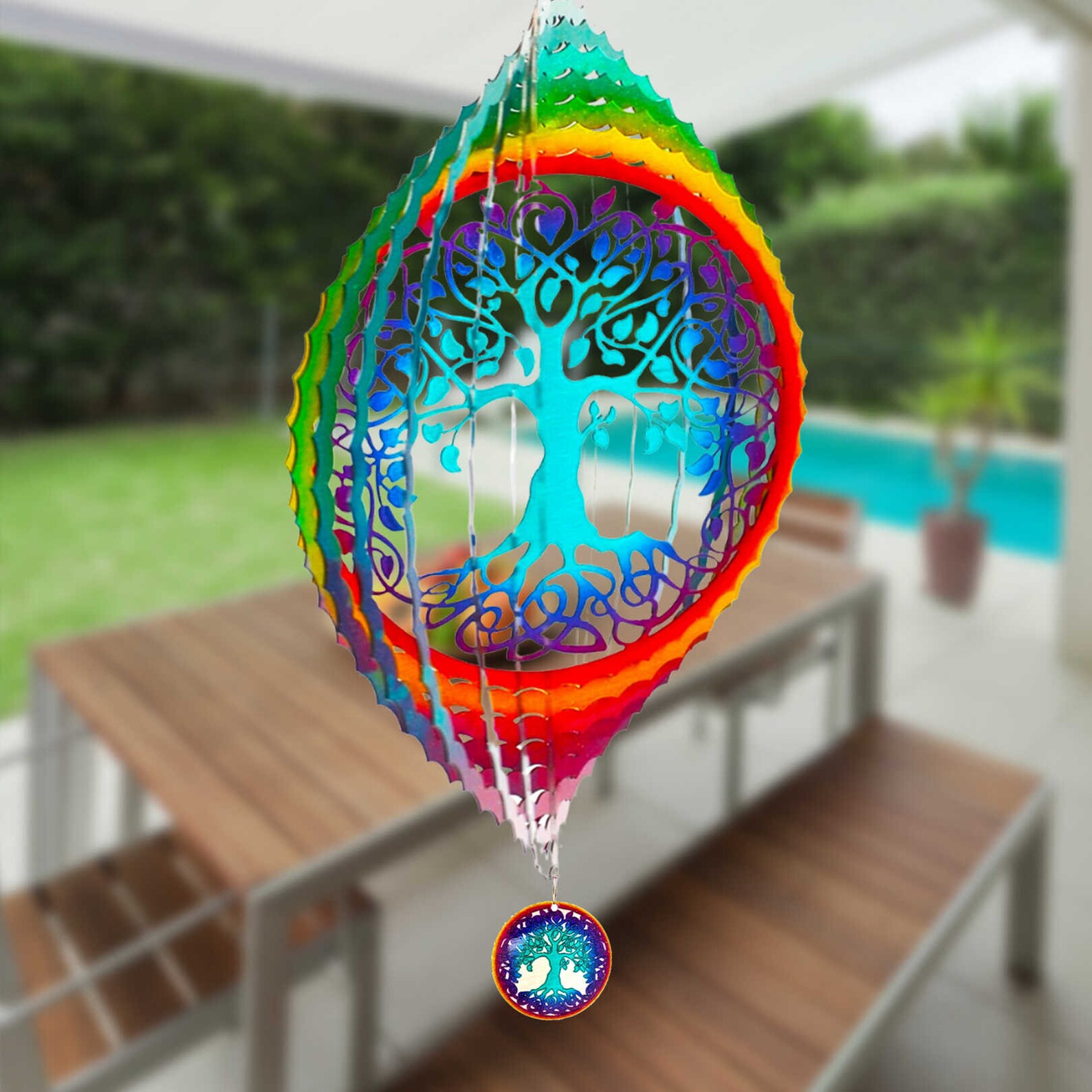 Skybella Tree of Life Wind Spinner With Bonus Keychain - Etsy