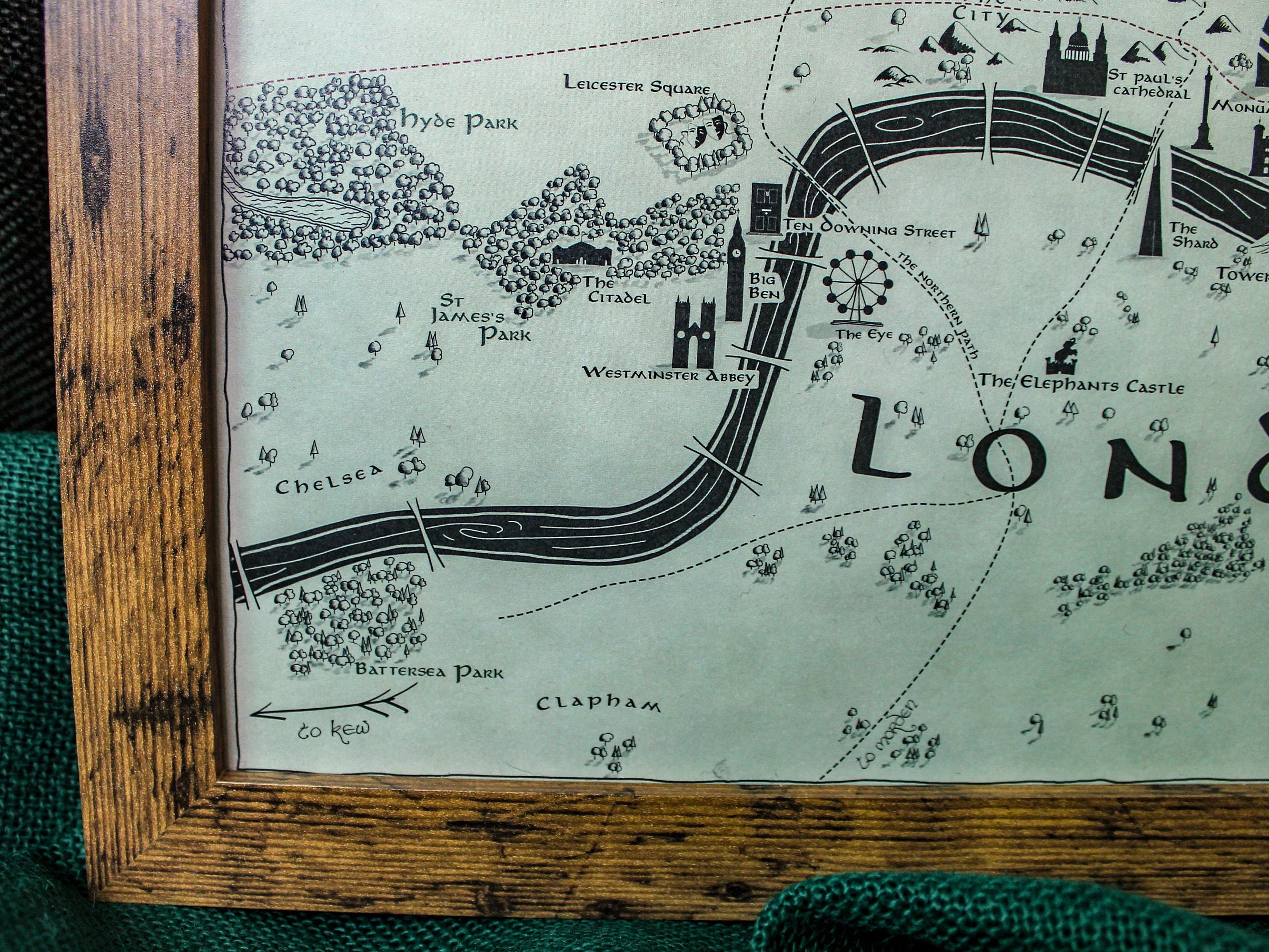 Hand-drawn London Fantasy Map Print A3 - Etsy
