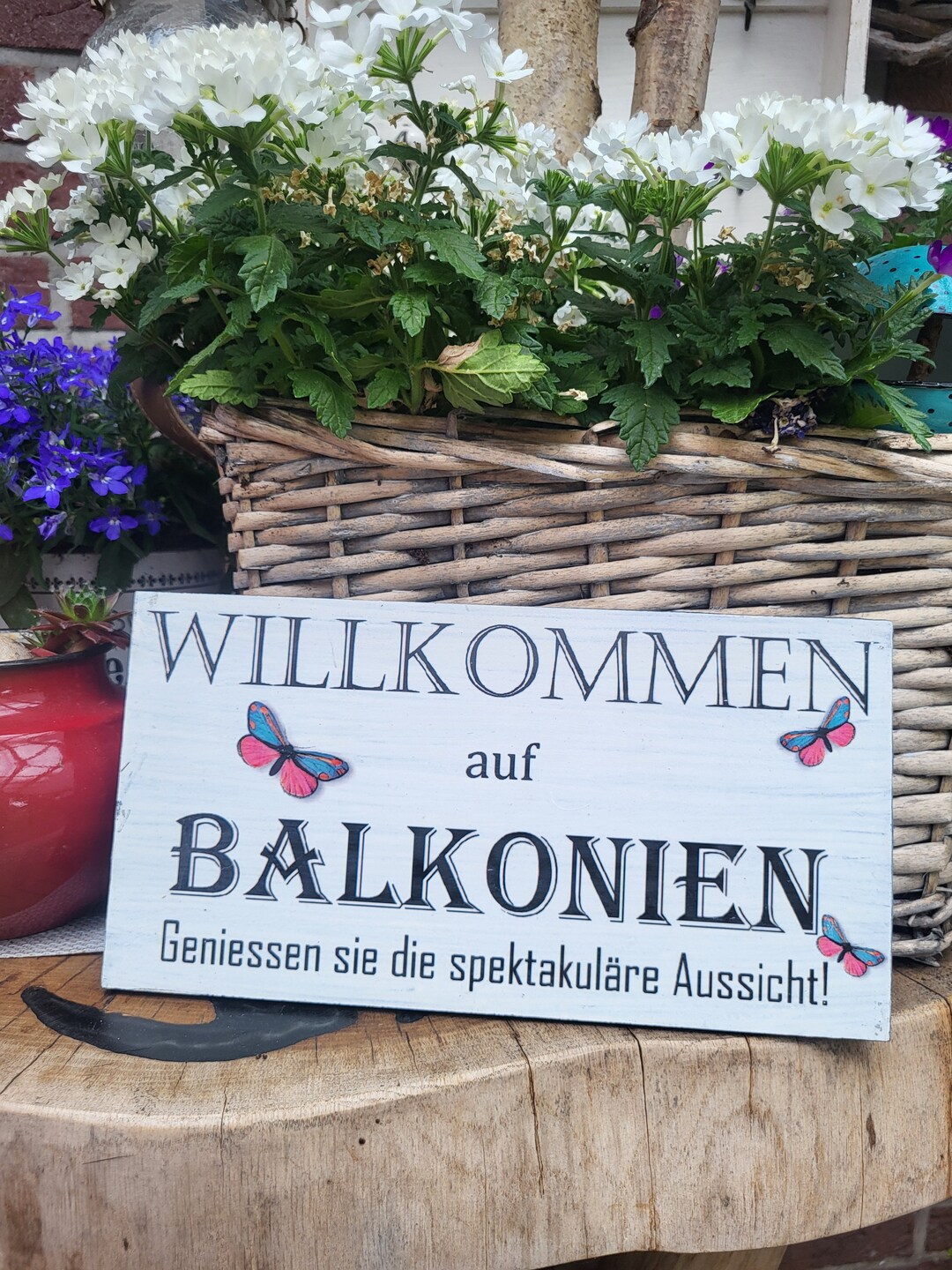 Handmade Welcome Sign "balkonien" – Perfect Decoration for Your Balcony ...