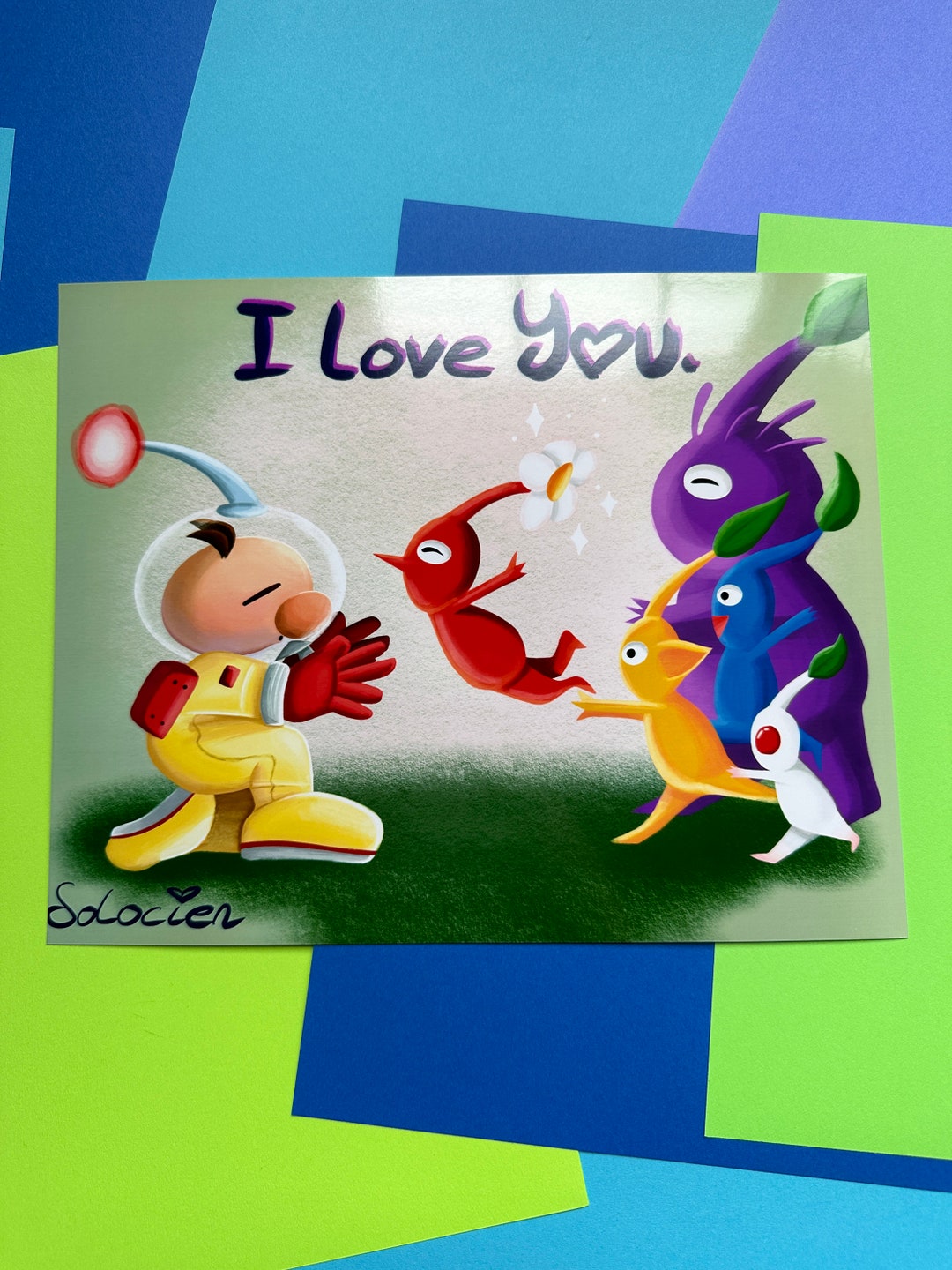 PIKMIN Captain Olimar and Pikmin GLOSSY PRINT [2 Sizes] - Etsy