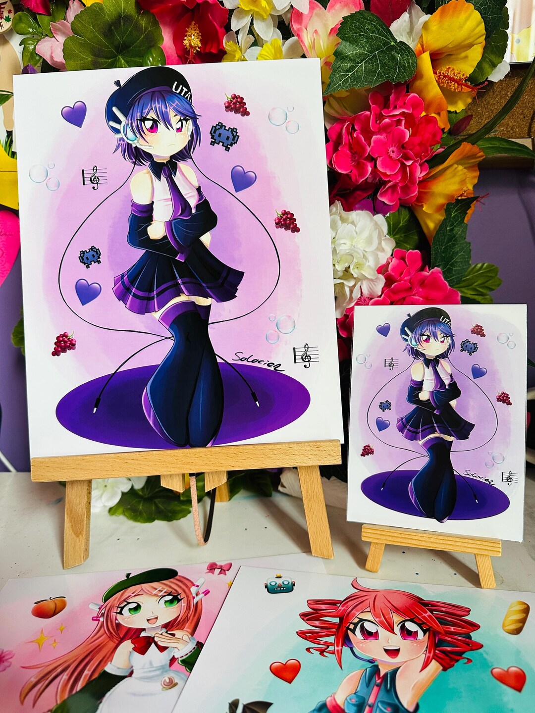 UTAU: Kasane Teto, Defoko, Momone Momo Glossy Print SET OF 3 - Etsy
