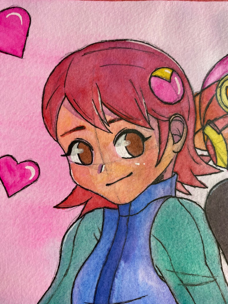CAPCOM Mega Man Battle Network Mayl & Roll Netnavi Watercolor - Etsy