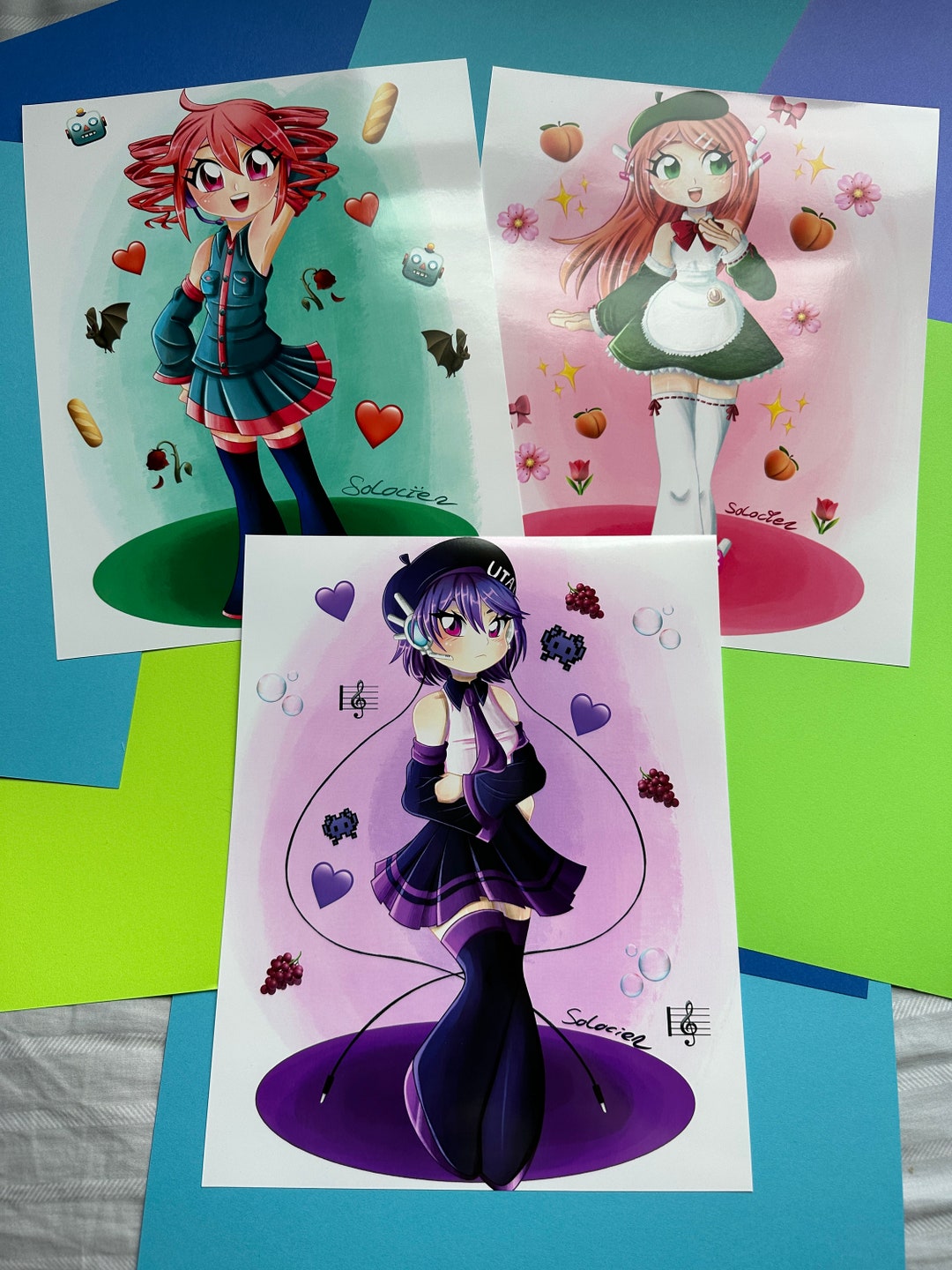 UTAU Kasane Teto, Defoko, Momone Momo Glossy Print SET OF 3 - Etsy