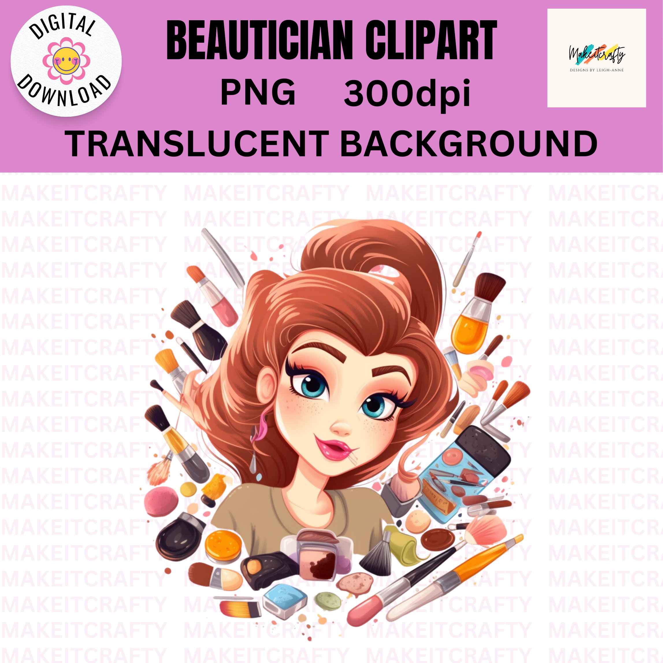 Beautician PNG Bundle, Beautician Clipart Bundle, Salon Vibes, Cartoon ...