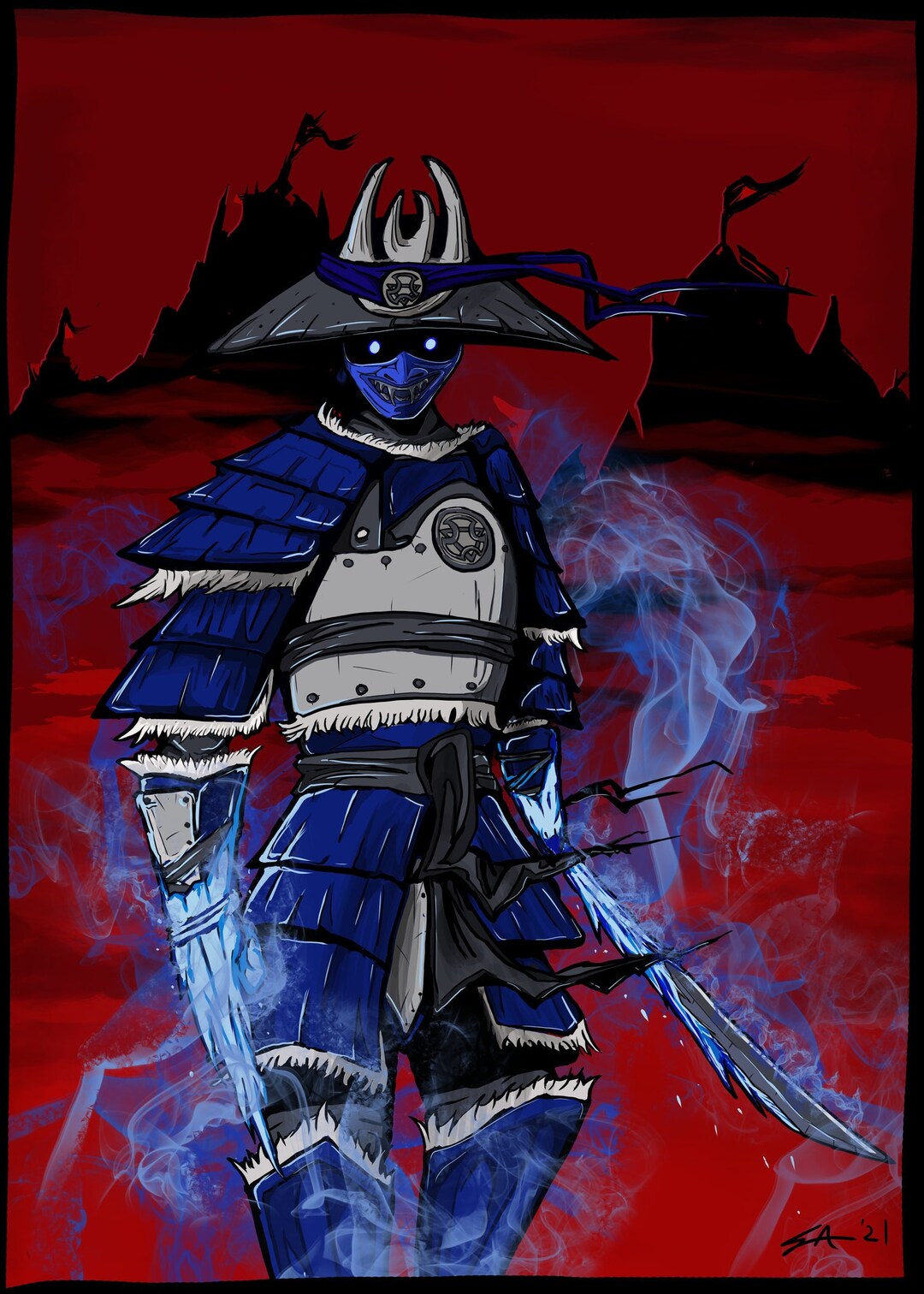 Samurai Sub-zero Poster - Etsy