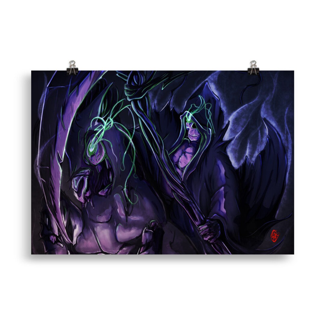Reaper Poster, Unique, Wall Art, Comic Art, Original, Game Room and ...