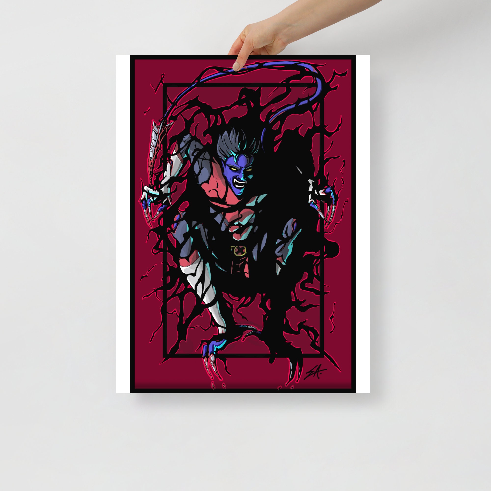 Nightcrawler Marvel X Men Comic Poster Unique Original Art Office Decor ...