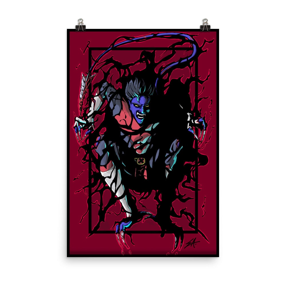 Nightcrawler Marvel X Men Comic Poster Unique Original Art Office Decor ...