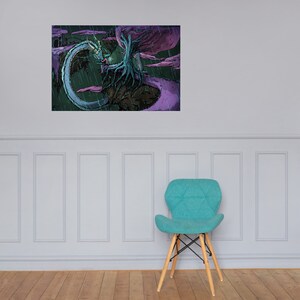 Emotional Support Dragon Poster, Unique Wall Art, Home Office Decor ...