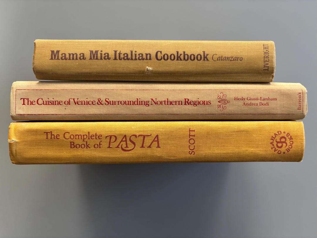 1955 1968 1978 Vintage Italian American Cookbooks Decor Lot of 3 Books ...