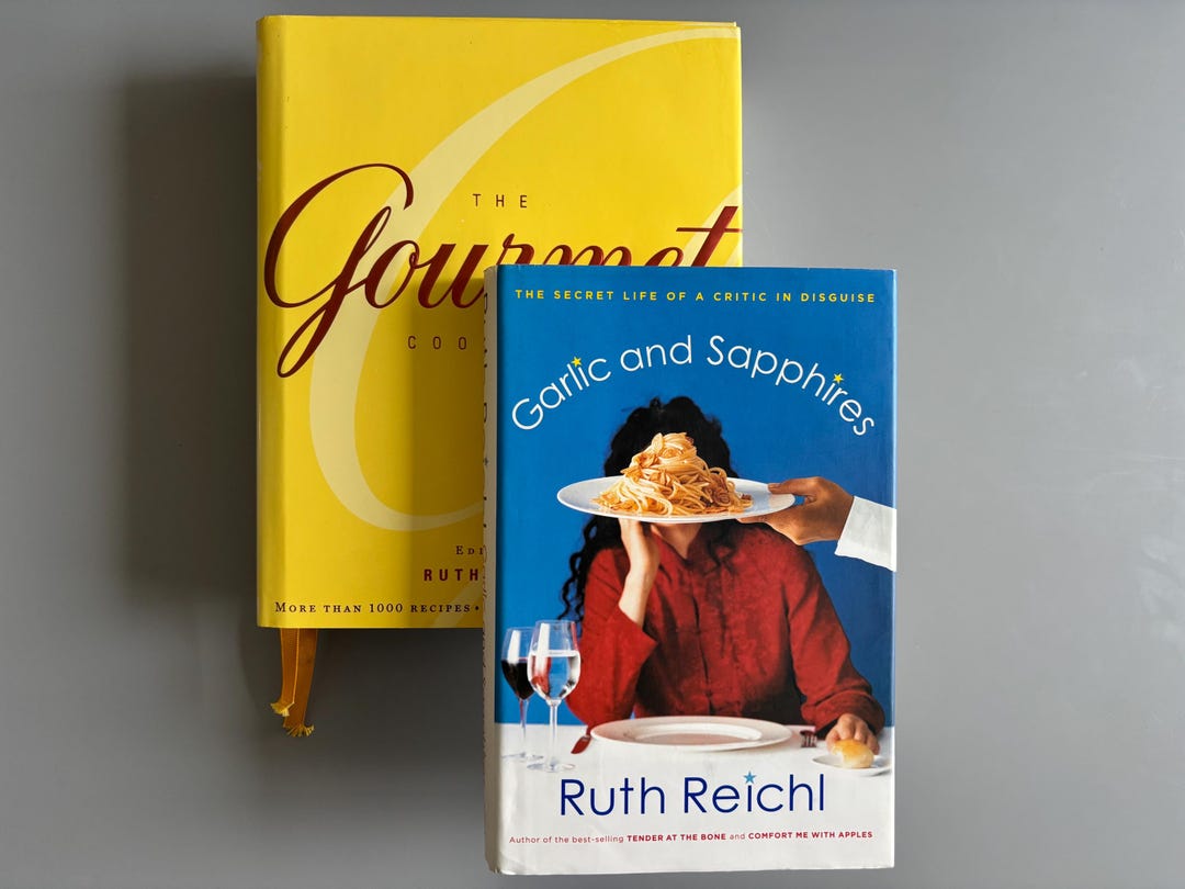 Ruth Reichl Hardcover Book Lot: Gourmet Cookbook & Garlic and Sapphires ...