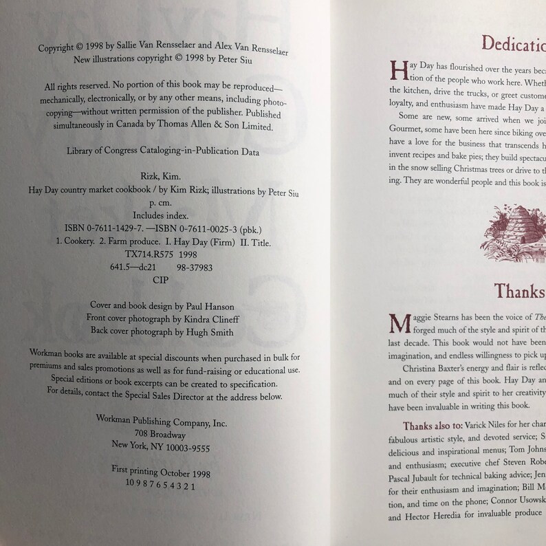 1998 Vintage hay Day Country Market Cookbook by Kim Rizk trade ...