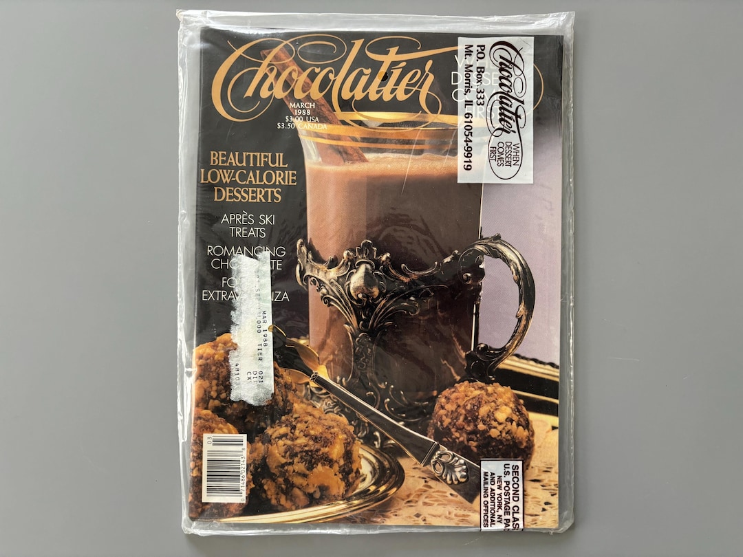 1988 Vintage SEALED Chocolatier Magazine March 1988 Issue Chocolate ...